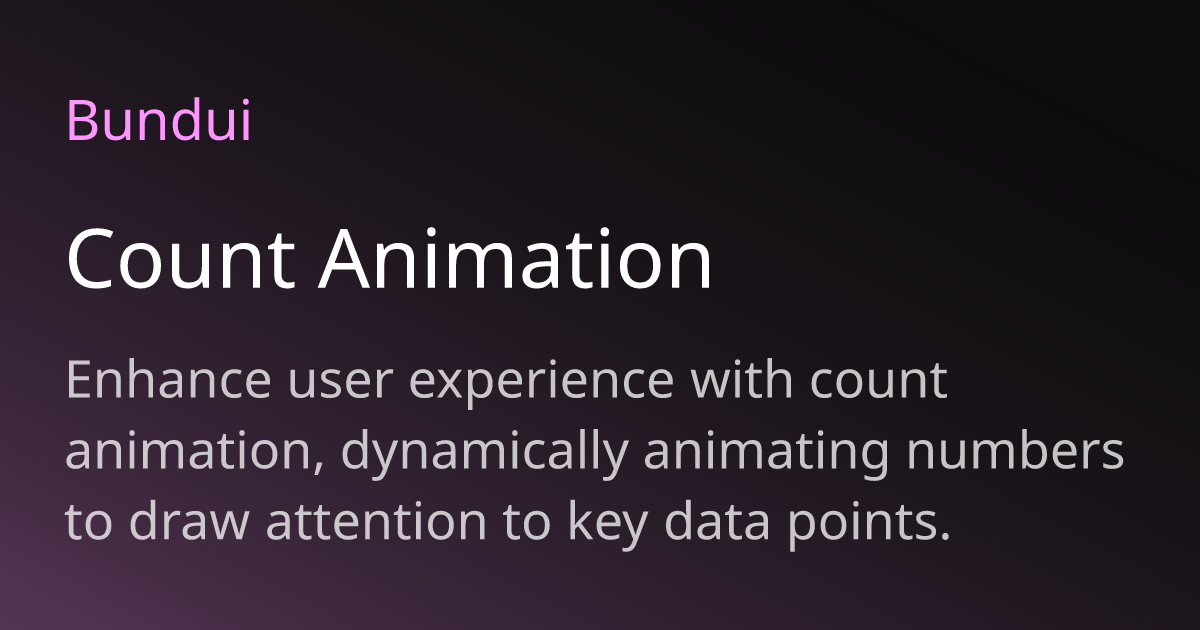 Count Animation - Bundui